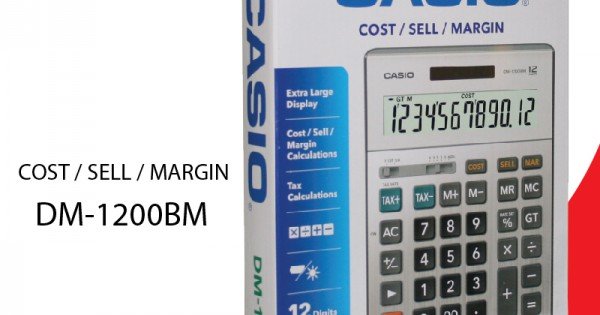 CASIO DM-1200BM-12 digit (Big display, accounting specialize Calculator)