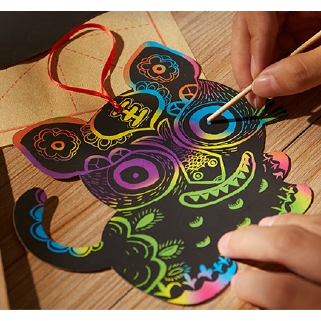 Tiger Color Scratch Paper (Year of the Tiger Color Scratch Card) BIG
