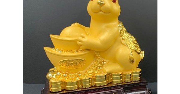Golden Rabbit Bauble
