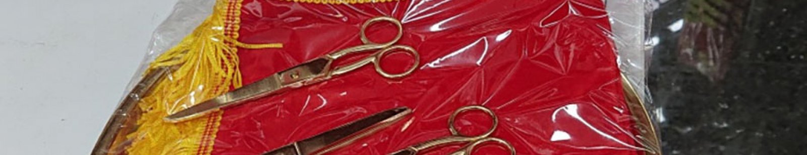 Ribbon cutting Gold Scissors