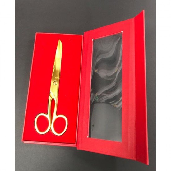 Gold scissors 7 inches (18cm) / opening supplies wedding ribbon cutting ...
