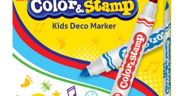 AMOS Color & Stamp Kids Deco Marker - 8 colors for kids