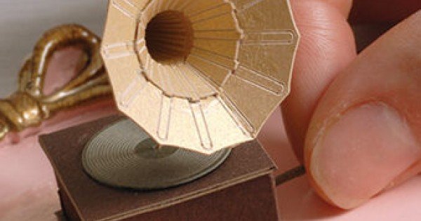 DIY phonograph (traditional phonograph) 3D laser paper model
