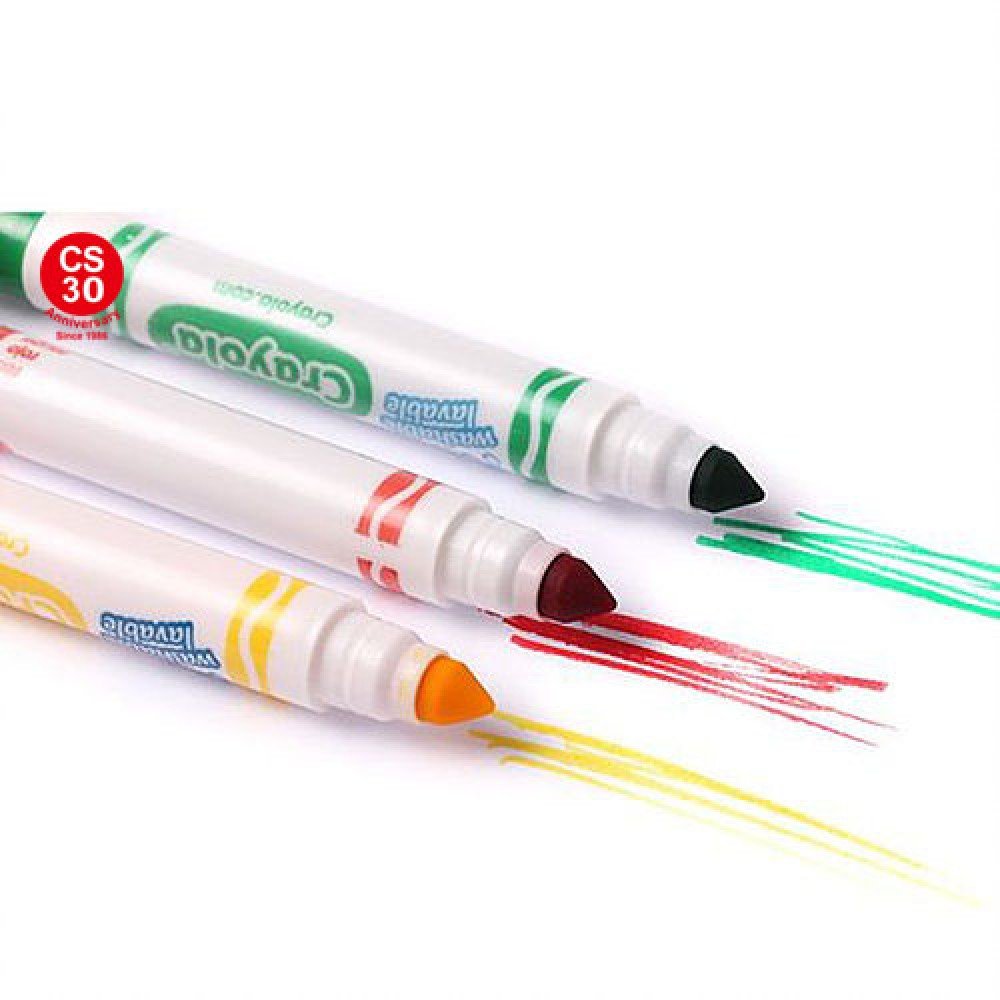 CRAYOLA Ultra-Clean WASHABLE MARKERS - ColorMAX 12 COLORS