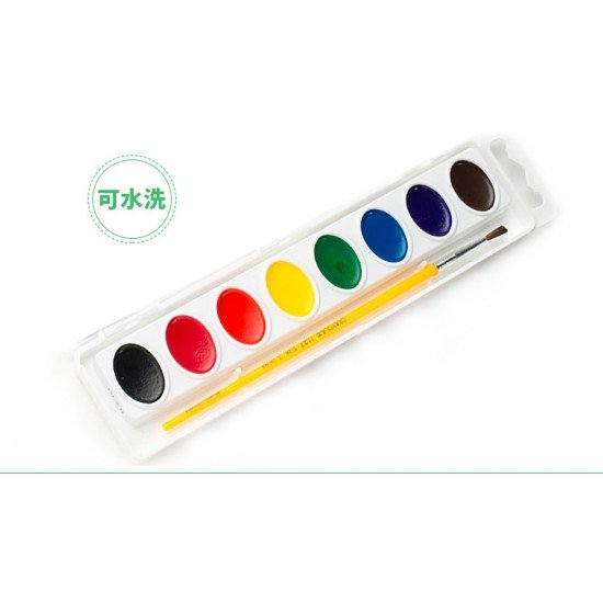 Crayola 8 color watercolor palette with brushes set (safe/washable)