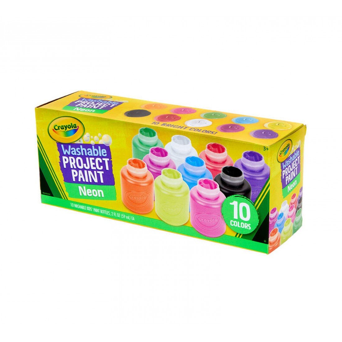 Crayola Washable project paint fingerprint- Neon 10 colors