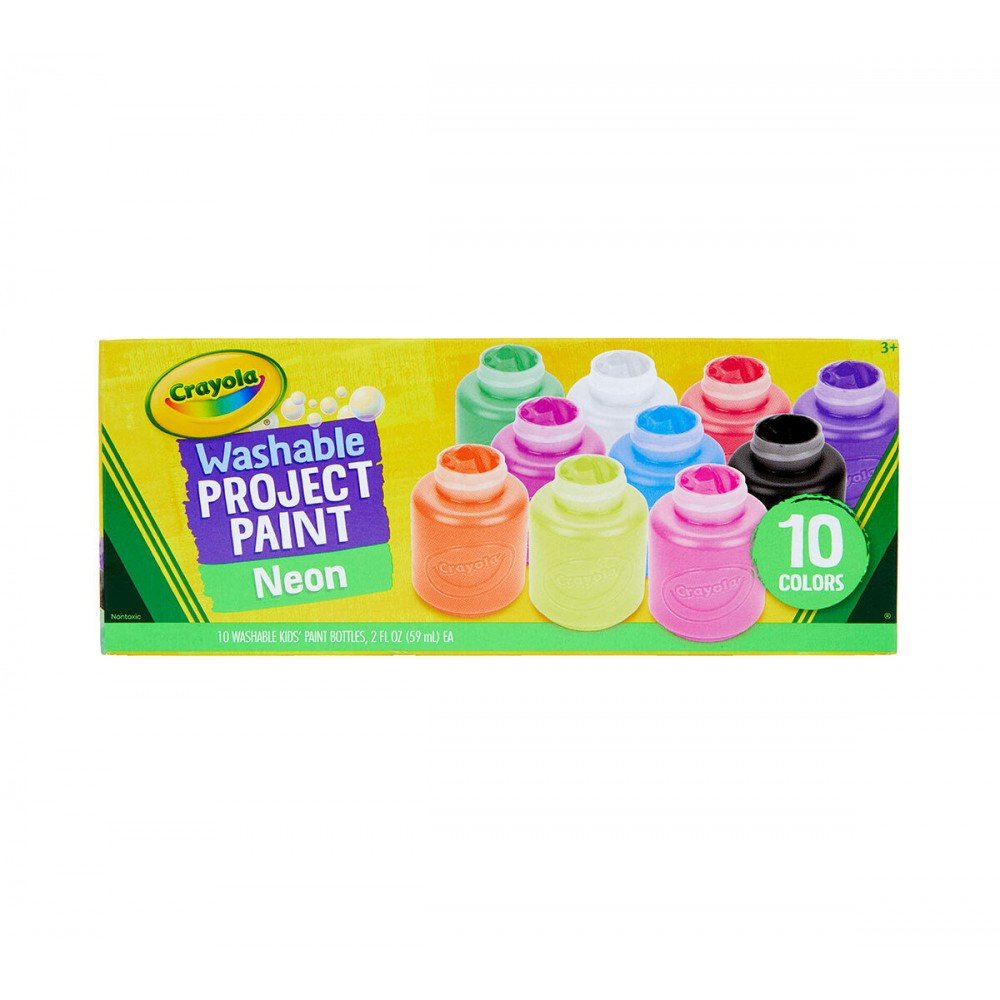 Crayola Washable project paint fingerprint- Neon 10 colors