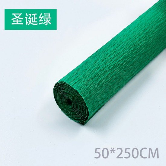 Children's DIY Crepe Paper (wrinkled paper dark green)