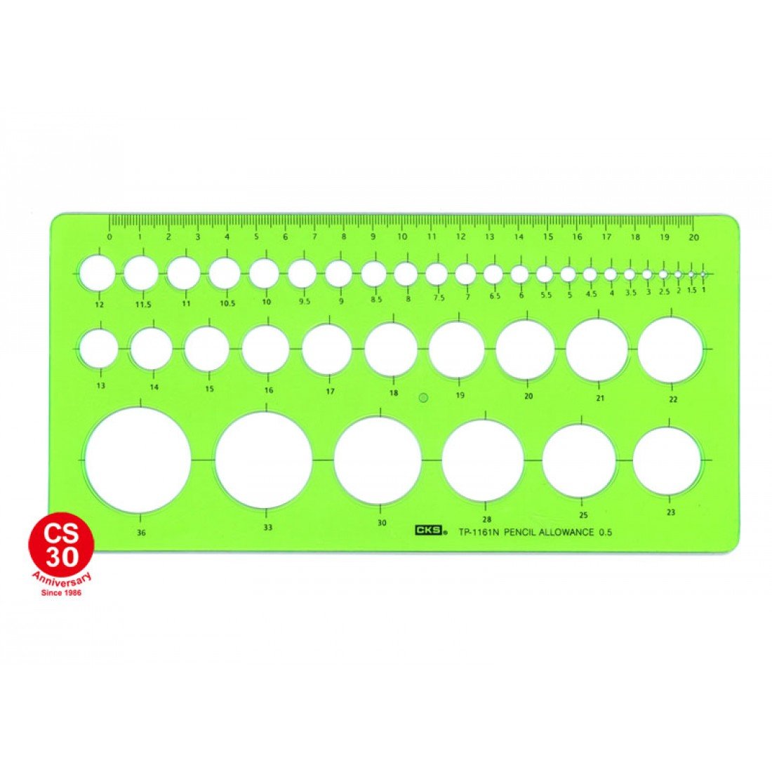 CKS PVC round plate ruler