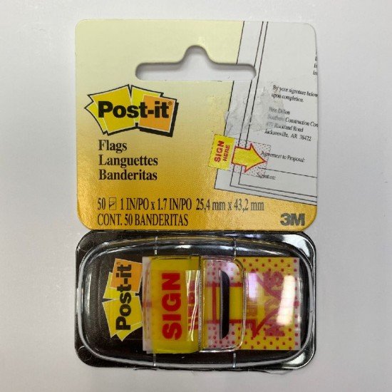 3M Post-it 680-9 Sign Here note