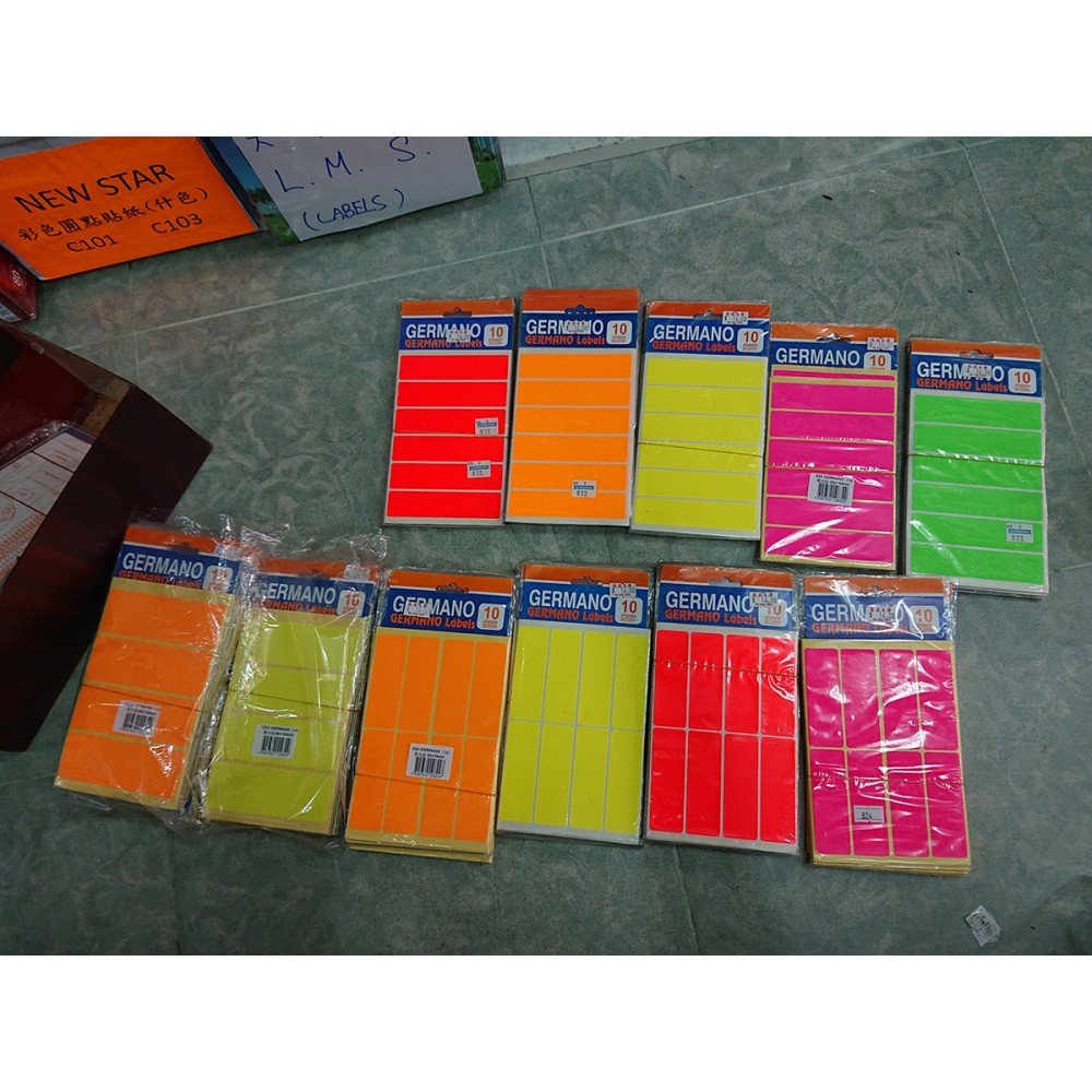 GERMANO label - Fluorescent stickers