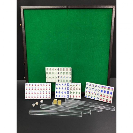 Mini Crystal Mahjong Stand with Mahjong (Travel Set)