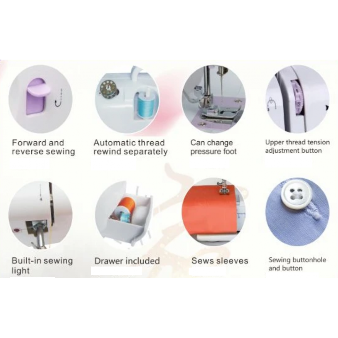 UFR-705 Multi-functional household sewing machine (equipped with 12 ...