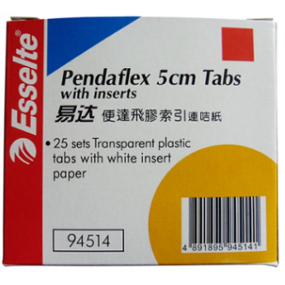ESSELTE 94514 PENDAFLEX 5CM TABS WITH INSERTS 25sets
