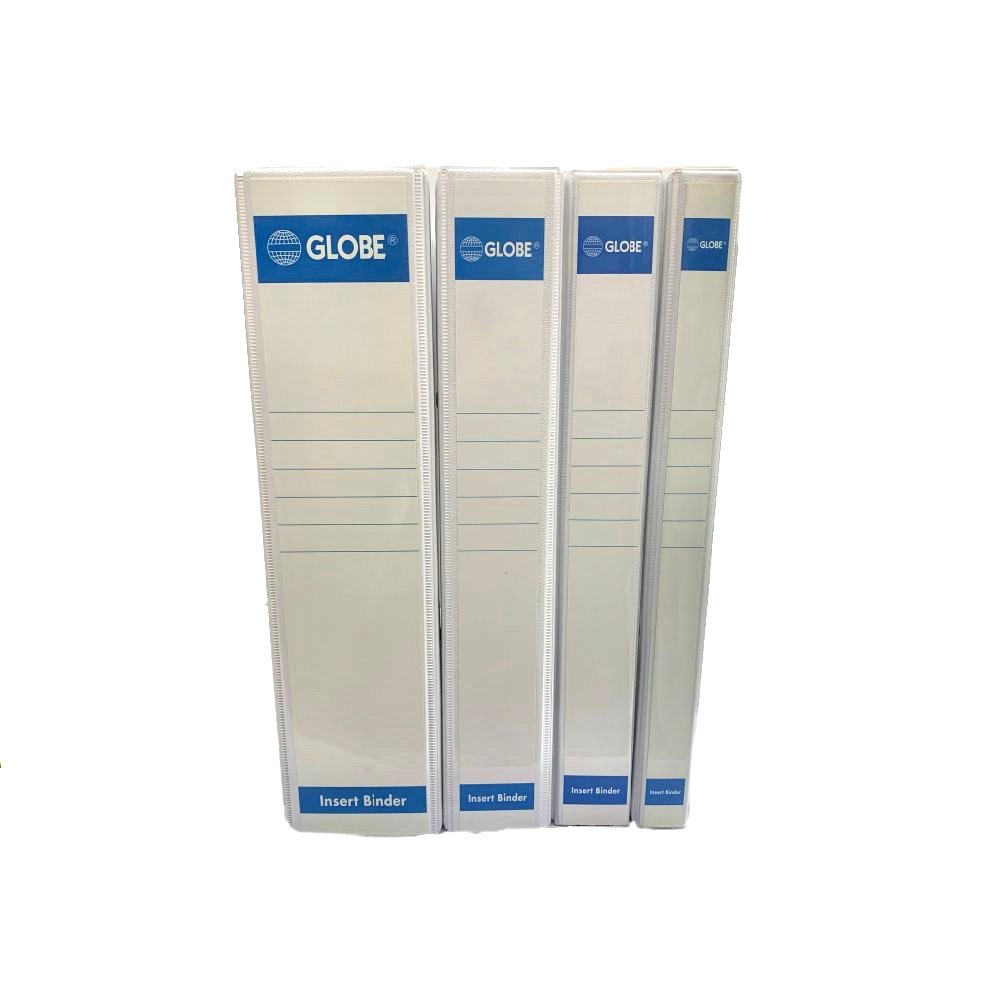 Globe 2-Hole Plastic file Binder 3'' (White) SA4